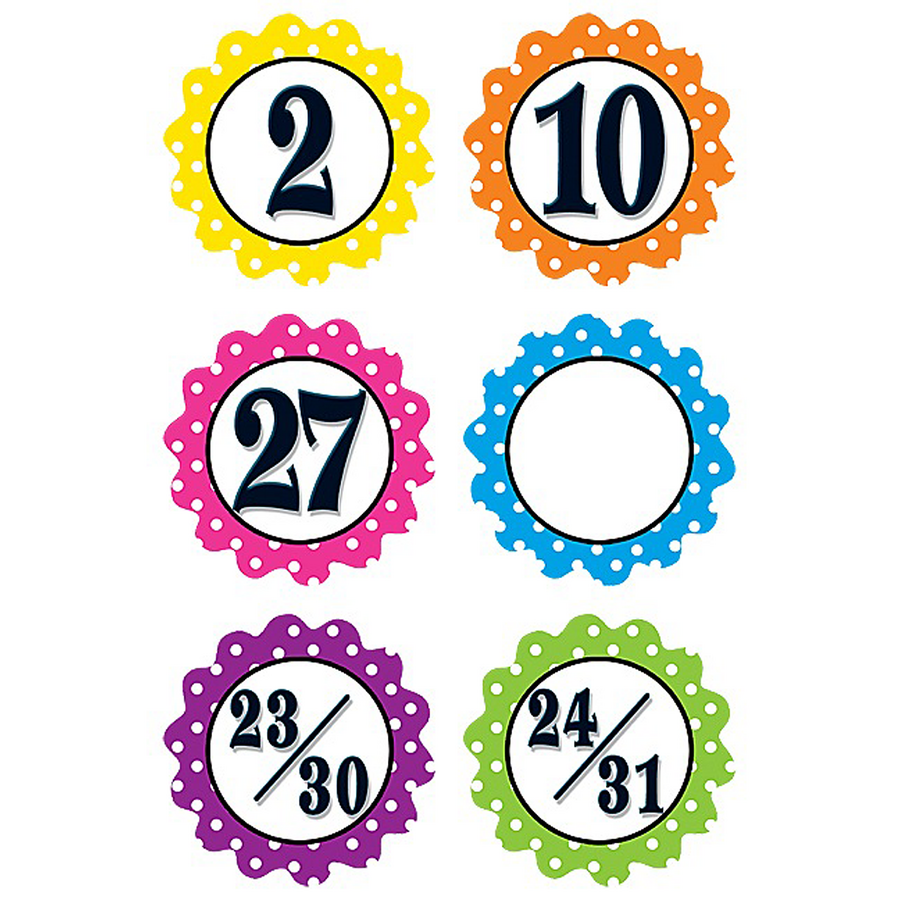 Polka Dot Flowers Calendar Days - TCR5279 | Teacher Created Resources