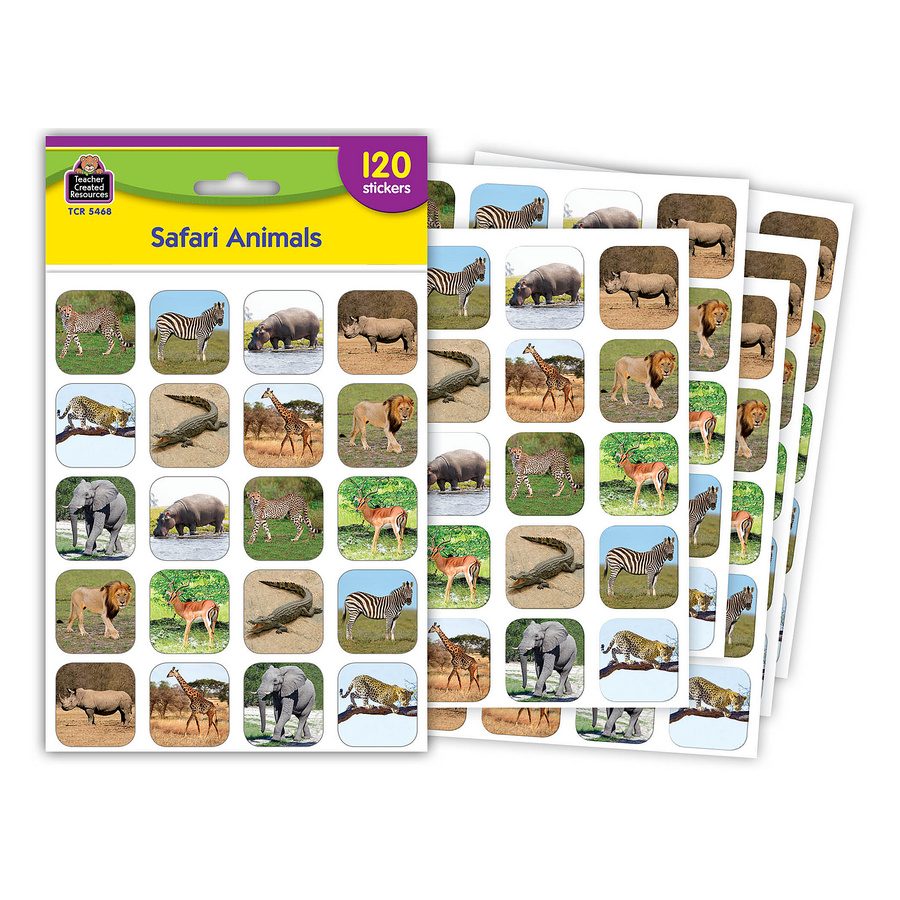 Safari Animals Stickers - TCR5468 | Teacher Created Resources