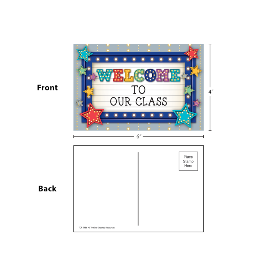 Marquee Welcome Postcards - TCR5486 | Teacher Created Resources
