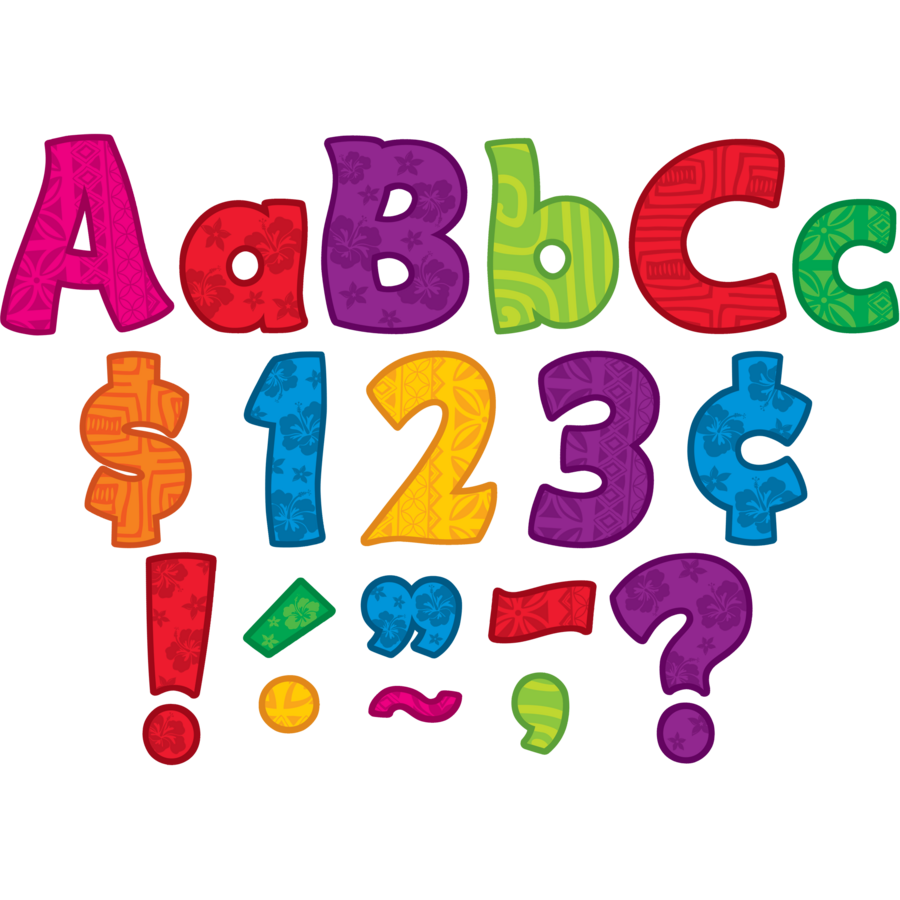 Surfs Up Funtastic 4" Letters Combo Pack - TCR5518 | Teacher Created ...