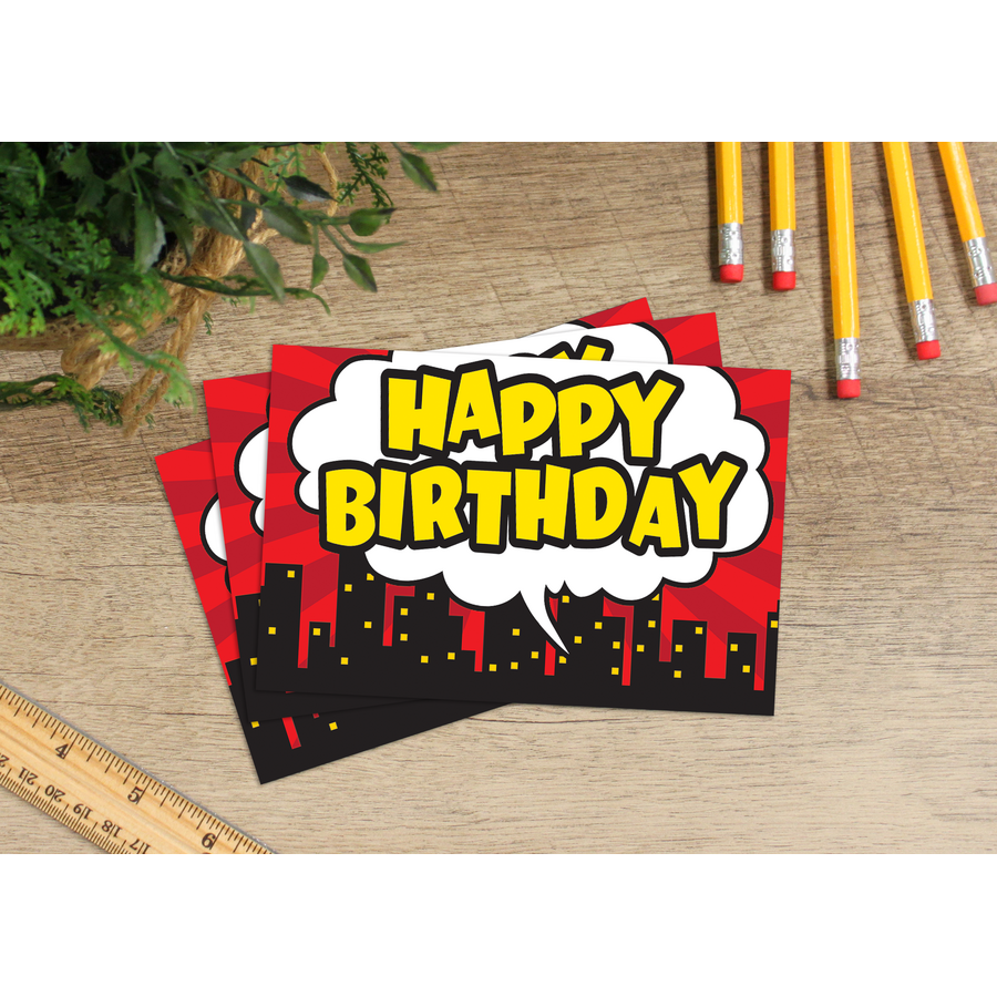 Superhero Happy Birthday Postcards - TCR5605 | Teacher Created Resources