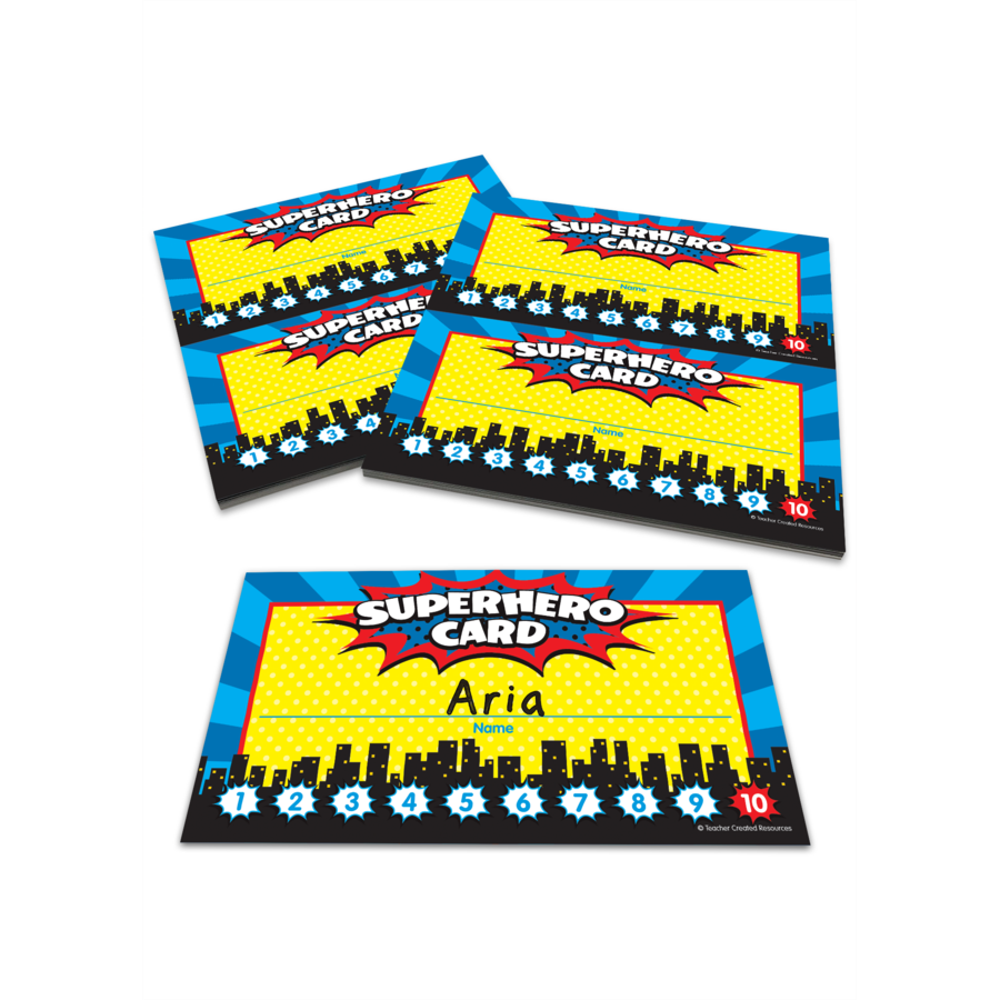 Superhero Punch Cards - TCR5607 | Teacher Created Resources