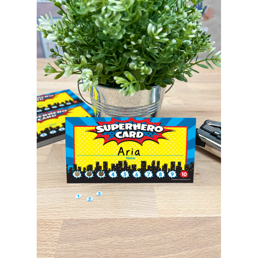 Superhero Punch Cards - TCR5607 | Teacher Created Resources