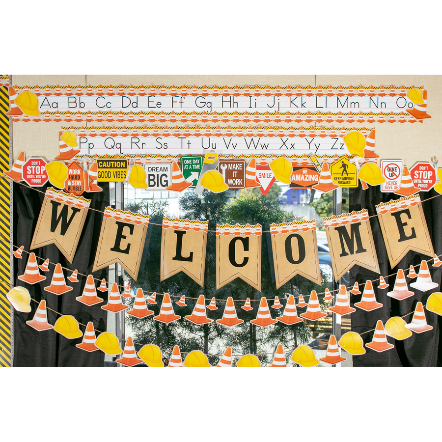 Burlap Pennants Welcome Bulletin Board Display - TCR5828 | Teacher ...