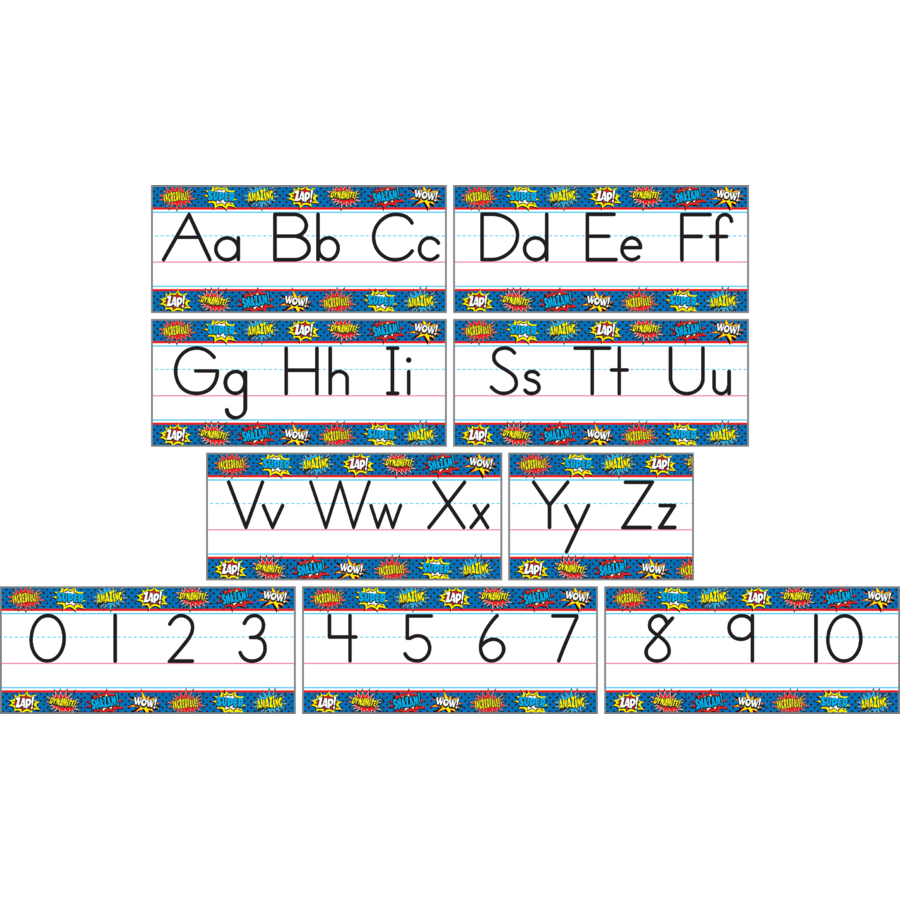 Superhero Alphabet Line Bulletin Board Display Set - TCR5846 | Teacher ...