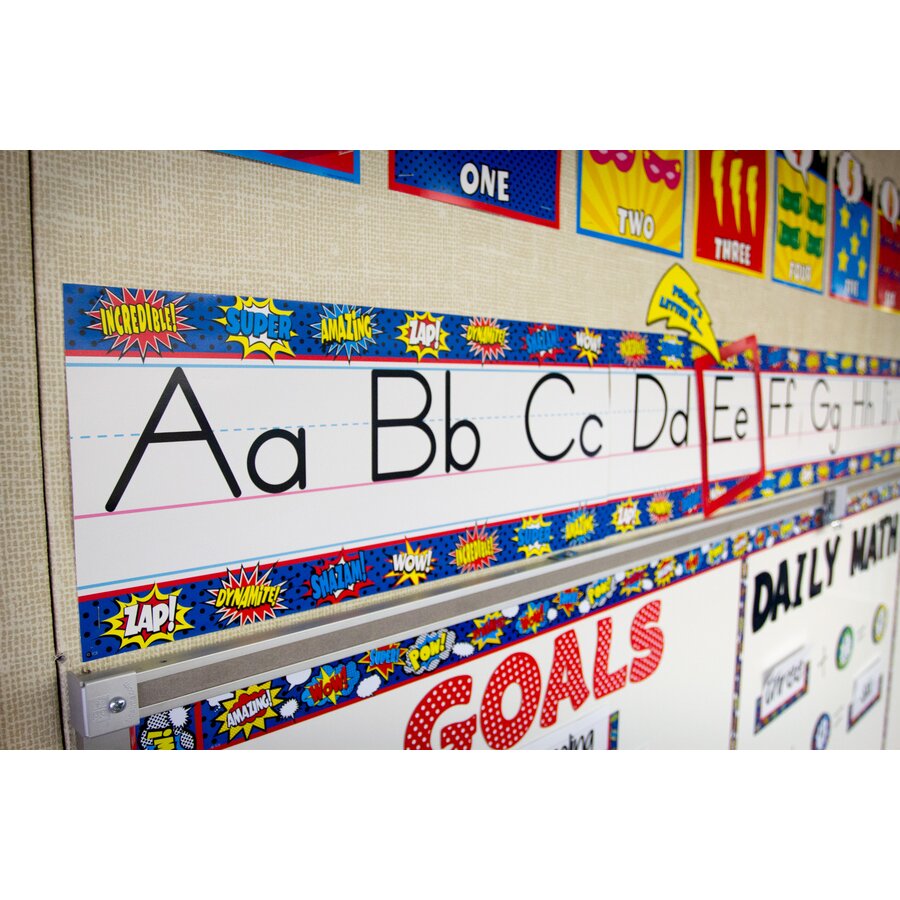 Superhero Alphabet Line Bulletin Board Display Set - TCR5846 | Teacher ...