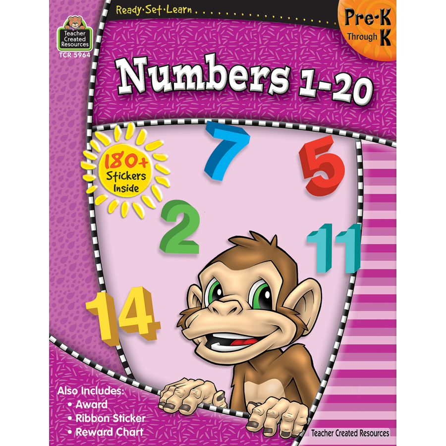 Ready-Set-Learn: Numbers 1-20 PreK-K - TCR5964 | Teacher Created Resources