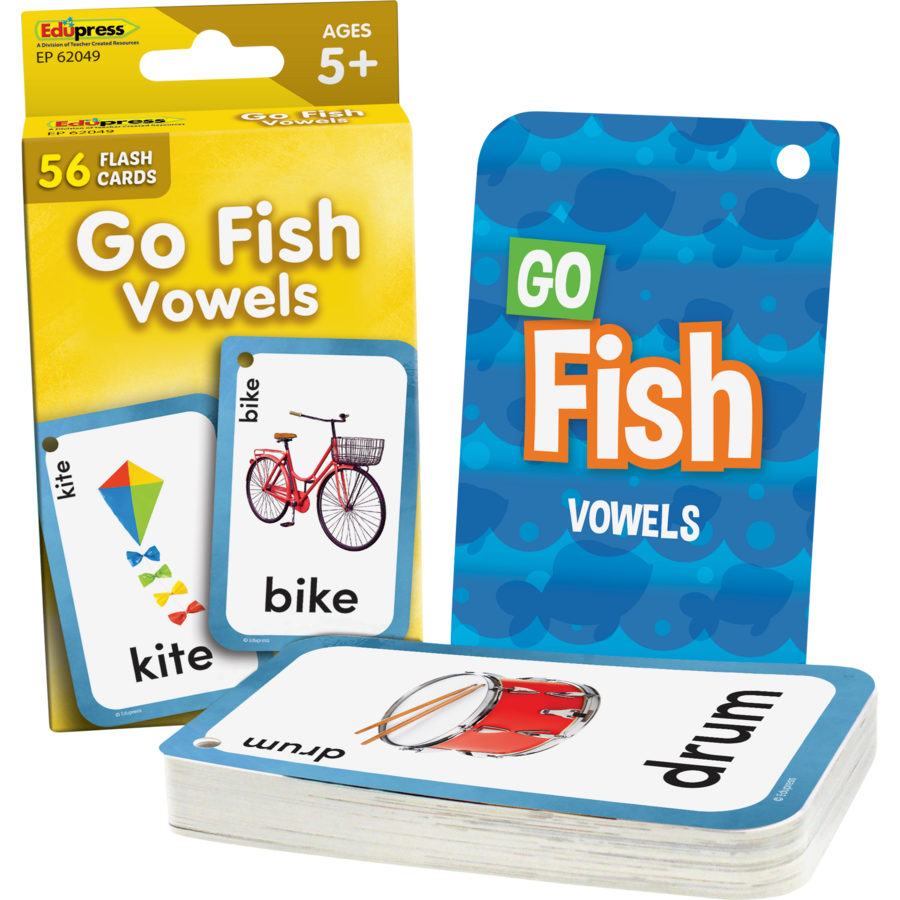 Go Fish Vowels Flash Cards - TCR62049 | Teacher Created Resources