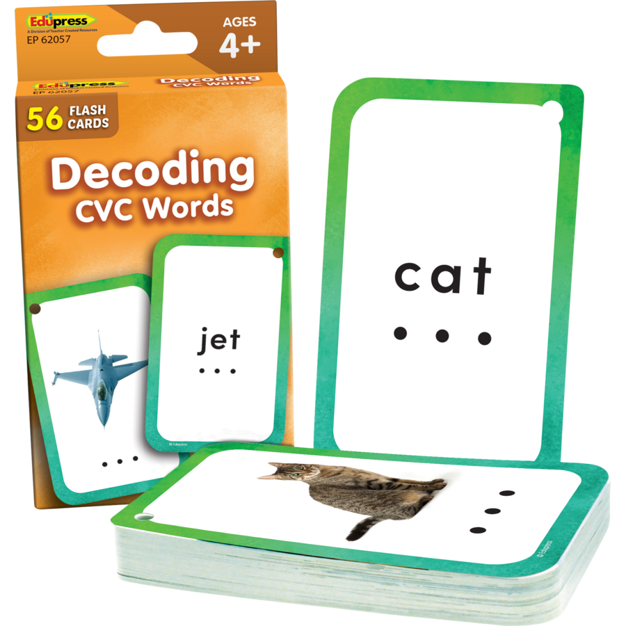 Decoding CVC Words Flash Cards - TCR62057 | Teacher Created Resources