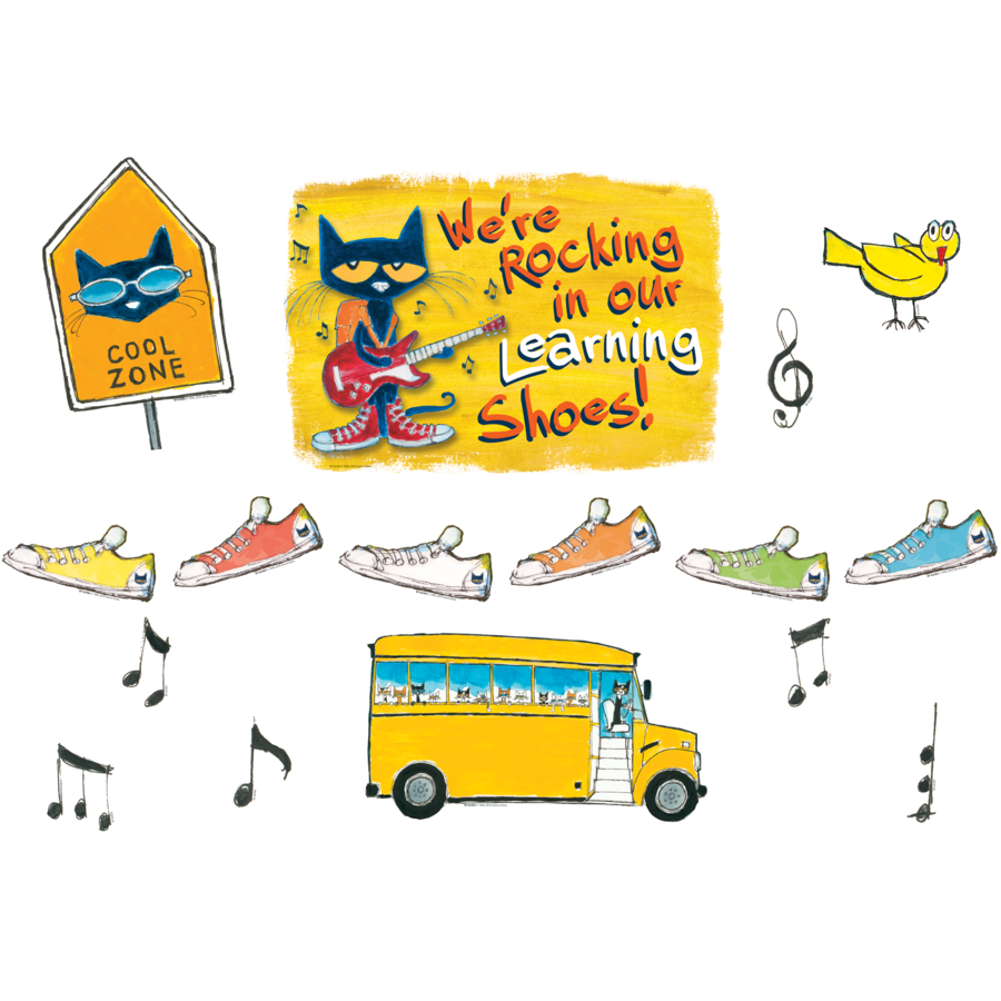 Pete the Cat We're Rocking in Our Learning Shoes Bulletin Board ...