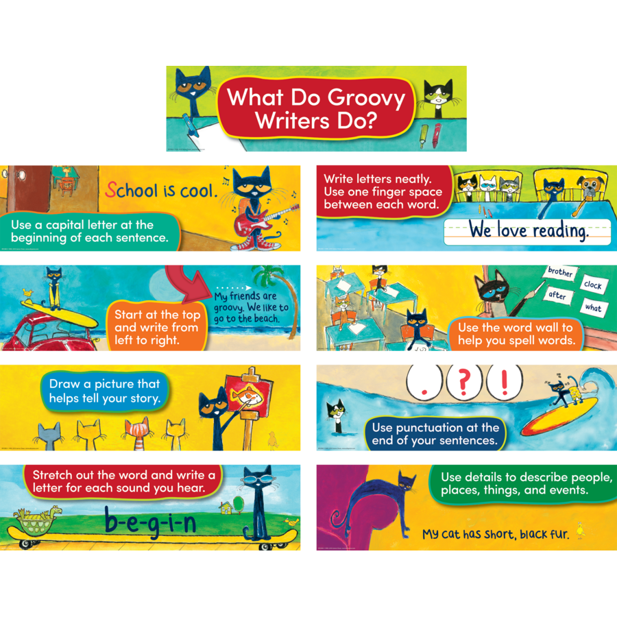 Pete the Cat Writing Strategies Mini Bulletin Board - TCR62390 ...