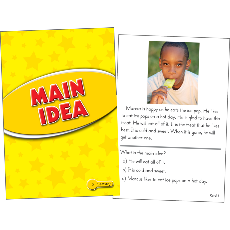 Main Idea Practice Cards Yellow Level - TCR62995 | Teacher Created ...
