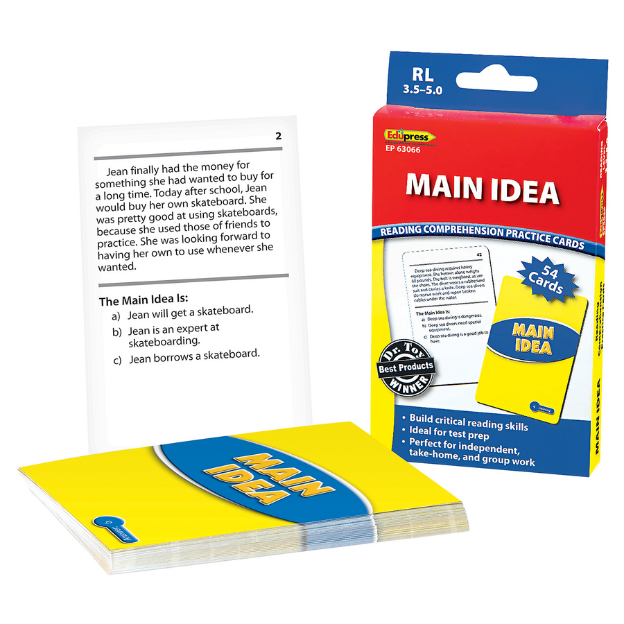 Main Idea Practice Cards Blue Level - TCR63066 | Teacher Created Resources