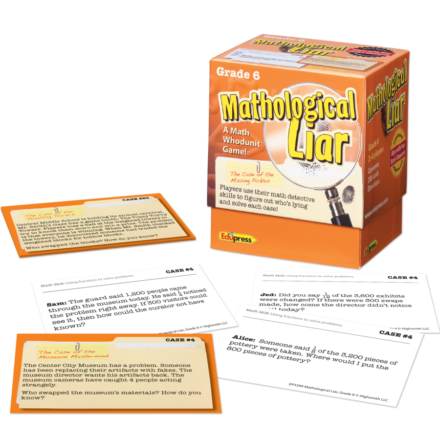 Mathological Liar Game Grade 6 - TCR63399 | Teacher Created Resources