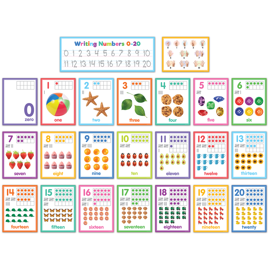 Colorful Numbers 0–20 Bulletin Board - TCR6589 | Teacher Created Resources