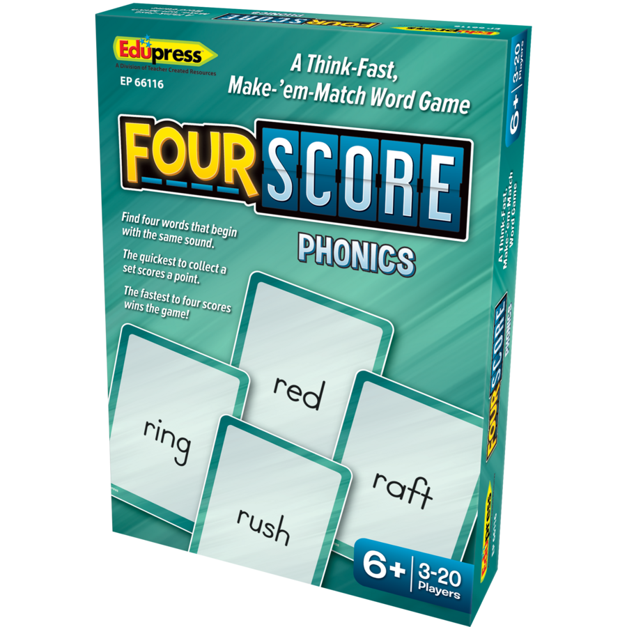 Four Score Card Game: Phonics - TCR66116 | Teacher Created Resources
