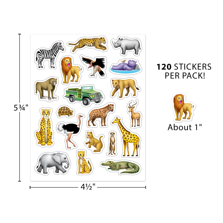 Safari Stickers - TCR7089 | Teacher Created Resources