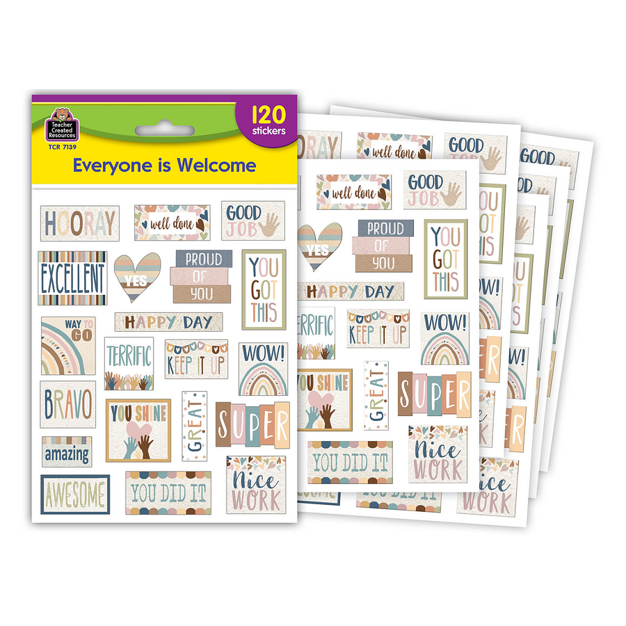 Everyone is Welcome Stickers - TCR7139 | Teacher Created Resources