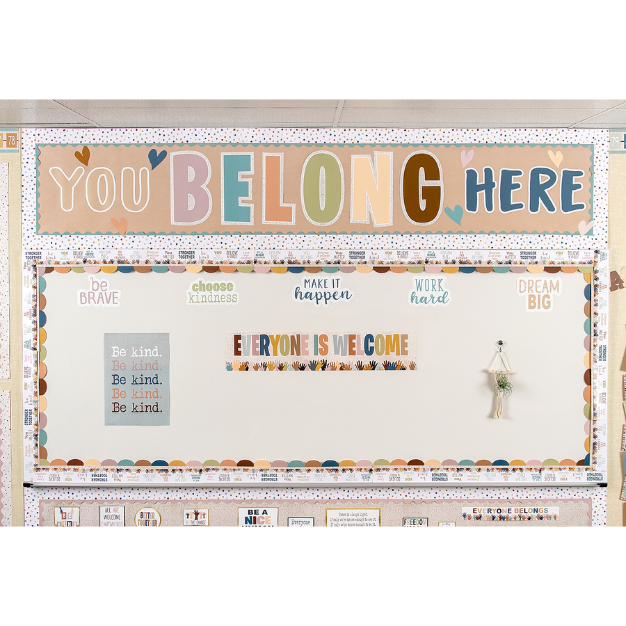 Everyone is Welcome You Belong Here Bulletin Board - TCR7168 | Teacher ...