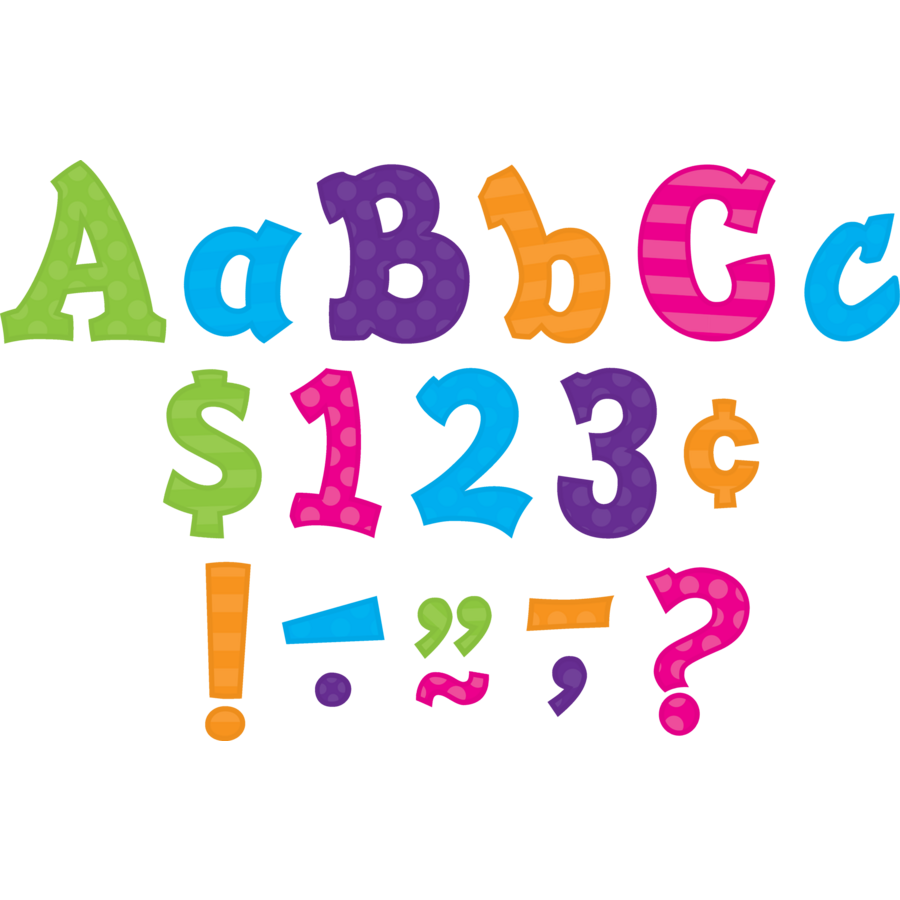 Multi Bright Sassy Solids 3" Letters - TCR75354 | Teacher Created Resources