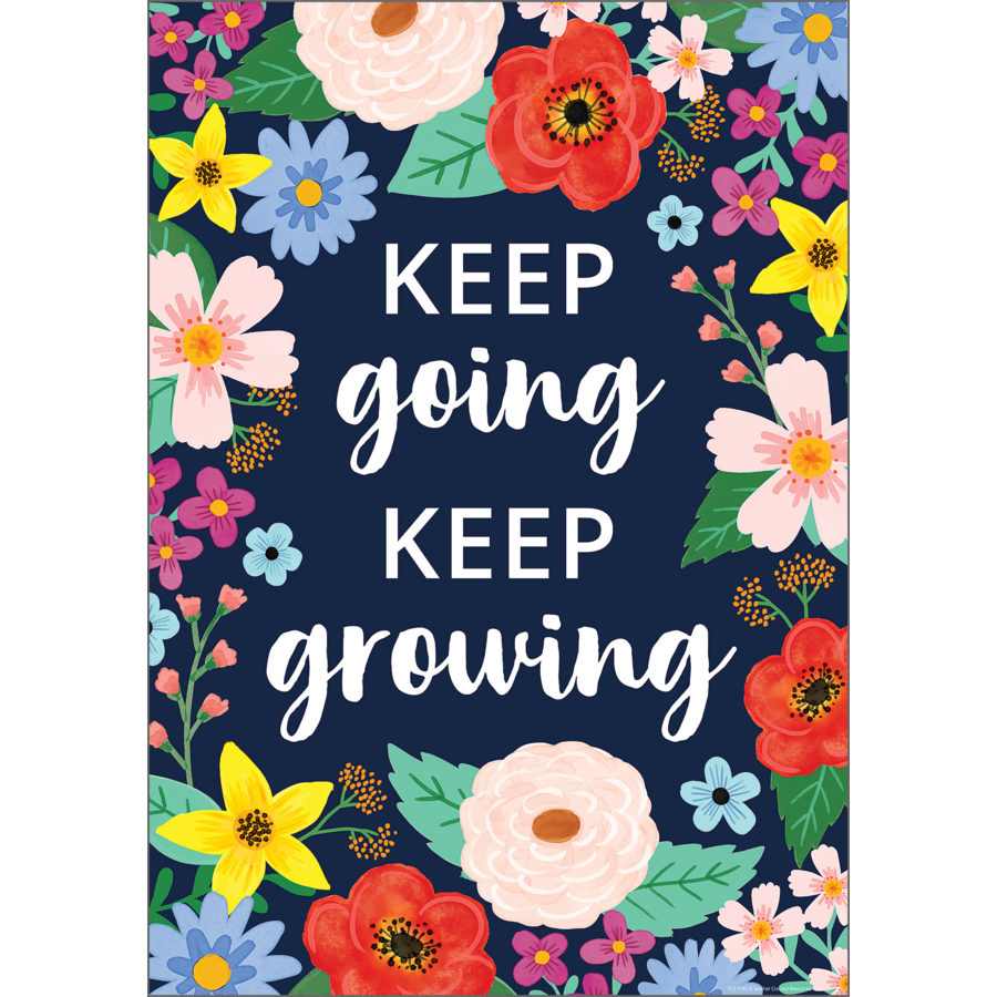Keep Going, Keep Growing Positive Poster - TCR7542 | Teacher Created ...
