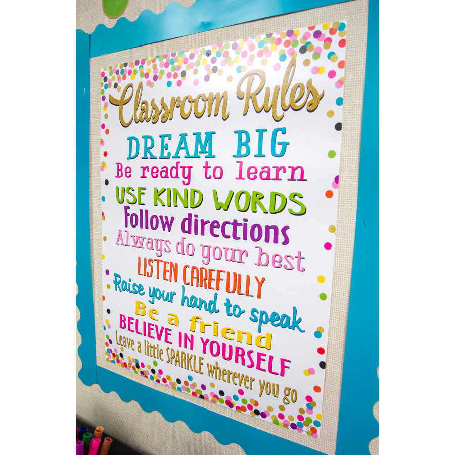 Confetti Classroom Rules Chart - TCR7553 | Teacher Created Resources