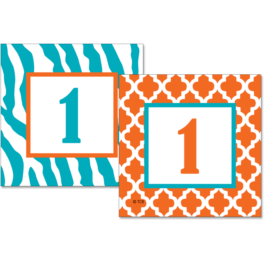 Orange and Teal Wild Moroccan Double-Sided Calendar Cards - TCR77111 ...
