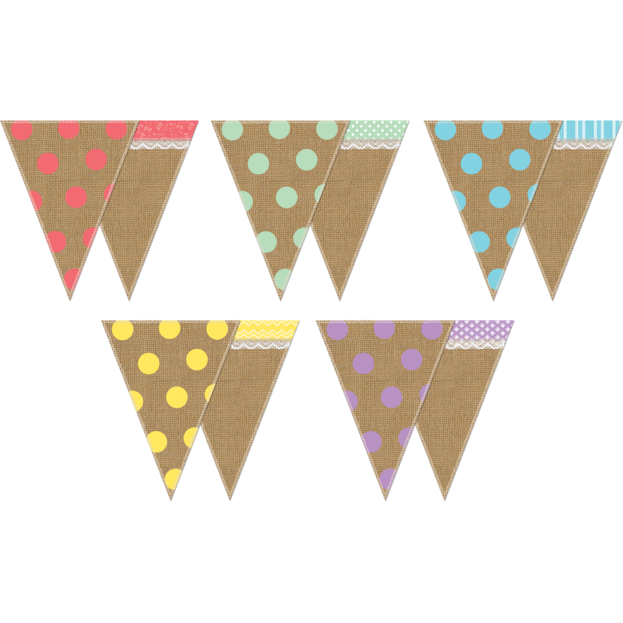 Shabby Chic Pennants - TCR77170 | Teacher Created Resources