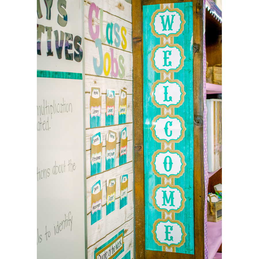 Shabby Chic Welcome Banner - TCR77197 | Teacher Created Resources