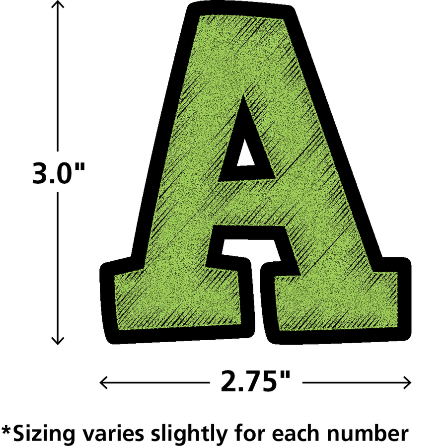 Chalkboard Brights Bold Block 3" Magnetic Letters - TCR77212 | Teacher ...