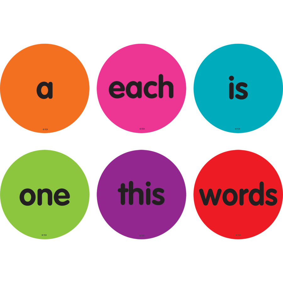 Spot On Carpet Markers Sight Words 1-50 - 4" - TCR77499 | Teacher ...