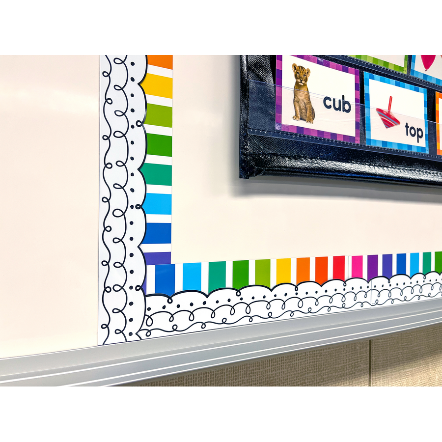 Colorful Stripes Magnetic Border - TCR77563 | Teacher Created Resources
