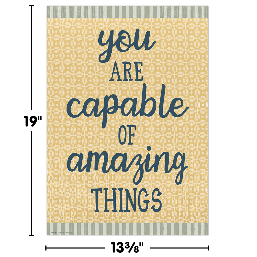 You Are Capable of Amazing Things Positive Poster - TCR7885 | Teacher ...
