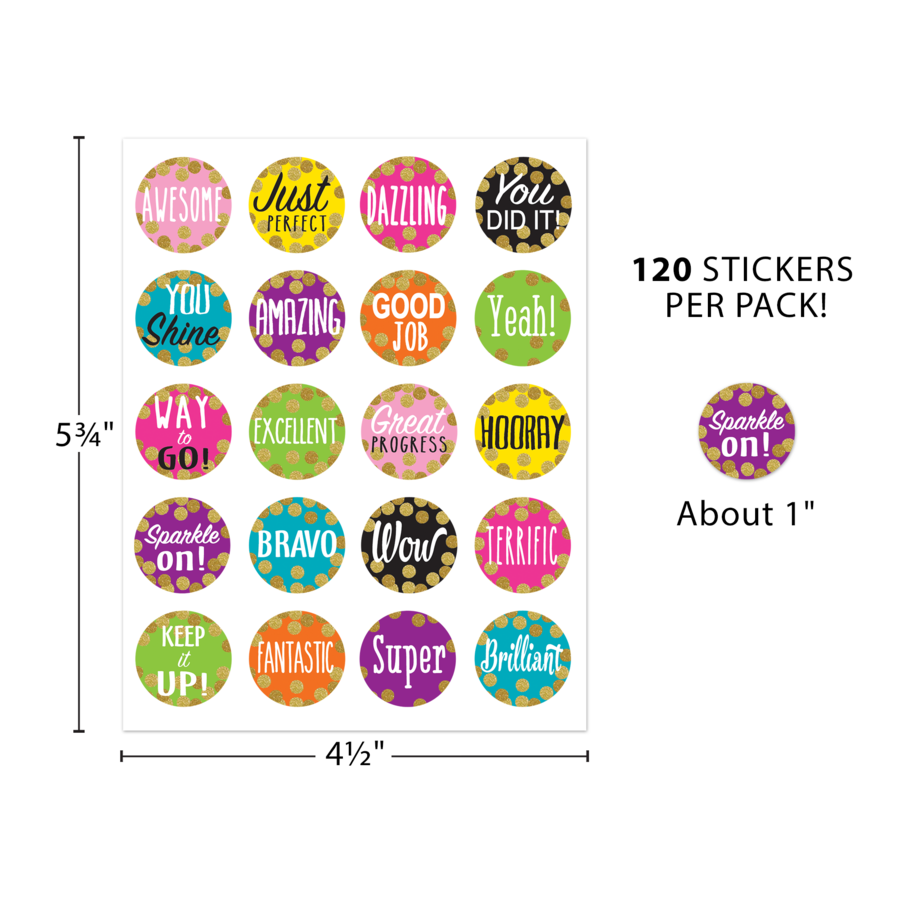 Confetti Stickers - TCR8191 | Teacher Created Resources