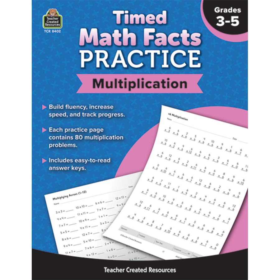 Timed Math Facts Practice: Multiplication - TCR8402 | Teacher Created ...