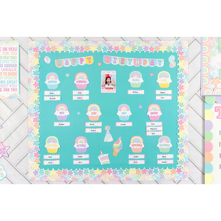 Pastel Pop Stars Die-Cut Border Trim - TCR8432 | Teacher Created Resources