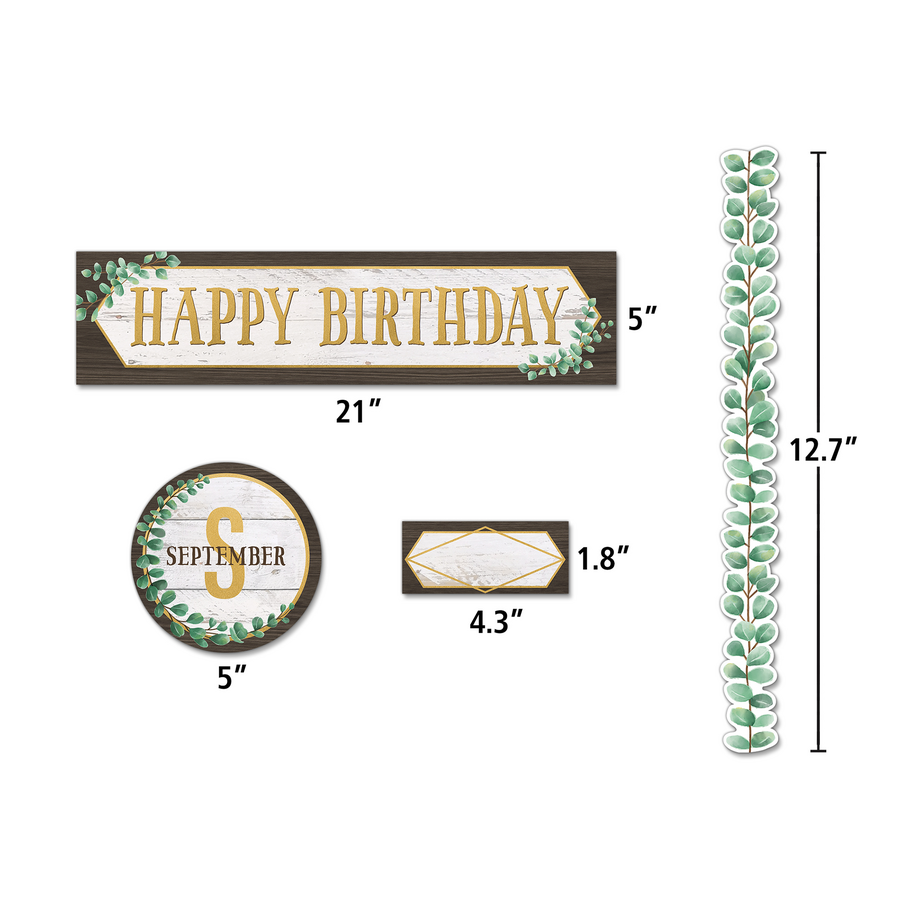Eucalyptus Happy Birthday Bulletin Board - TCR8473 | Teacher Created ...