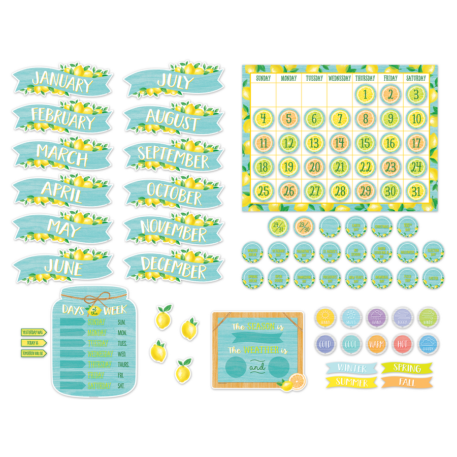 Lemon Zest Calendar Bulletin Board - TCR8479 | Teacher Created Resources