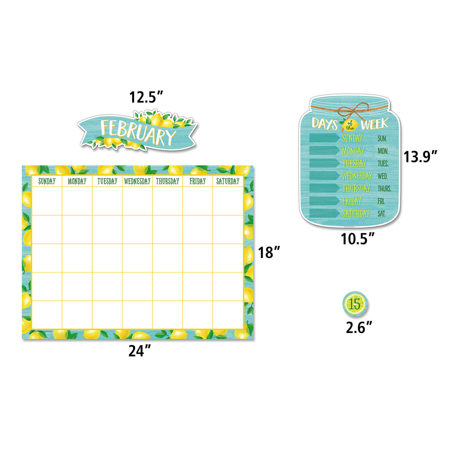 Lemon Zest Calendar Bulletin Board - TCR8479 | Teacher Created Resources