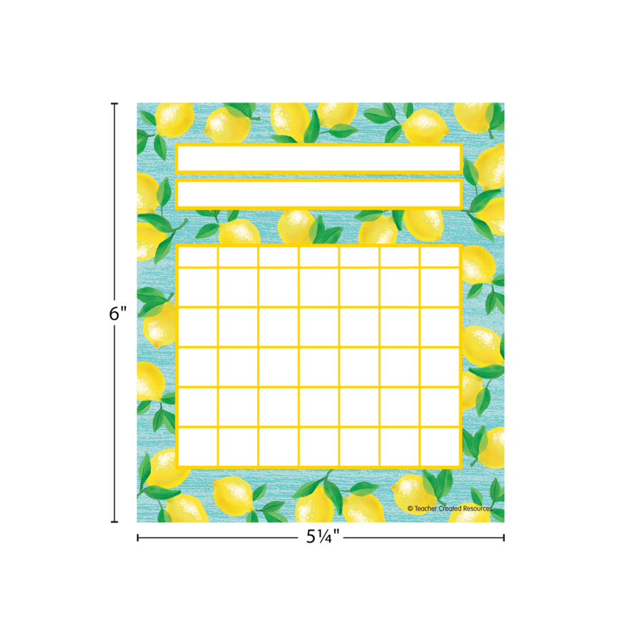 Lemon Zest Incentive Charts - TCR8486 | Teacher Created Resources