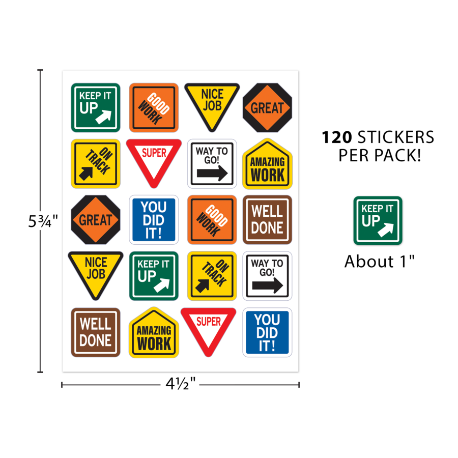 Under Construction Positive Stickers - TCR8684 | Teacher Created Resources