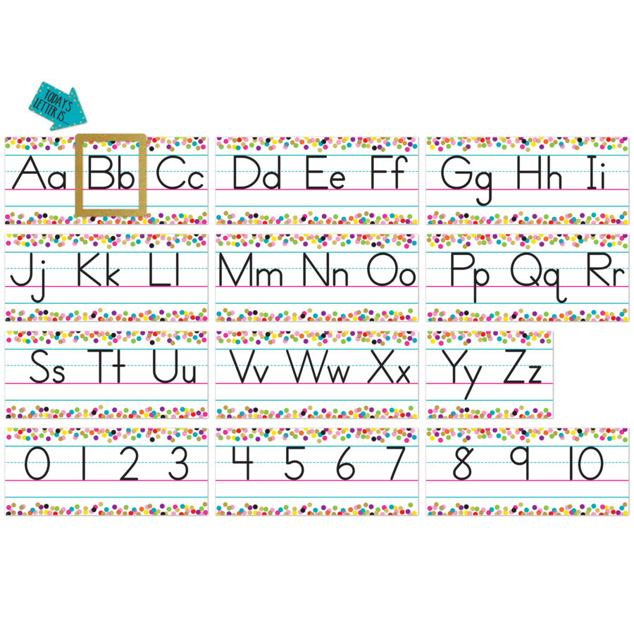 Confetti Alphabet Line Bulletin Board - TCR8804 | Teacher Created Resources