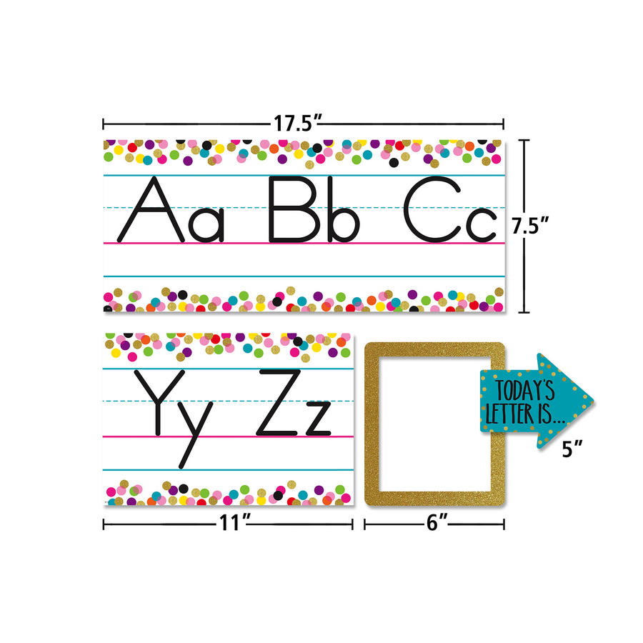 Confetti Alphabet Line Bulletin Board - TCR8804 | Teacher Created Resources
