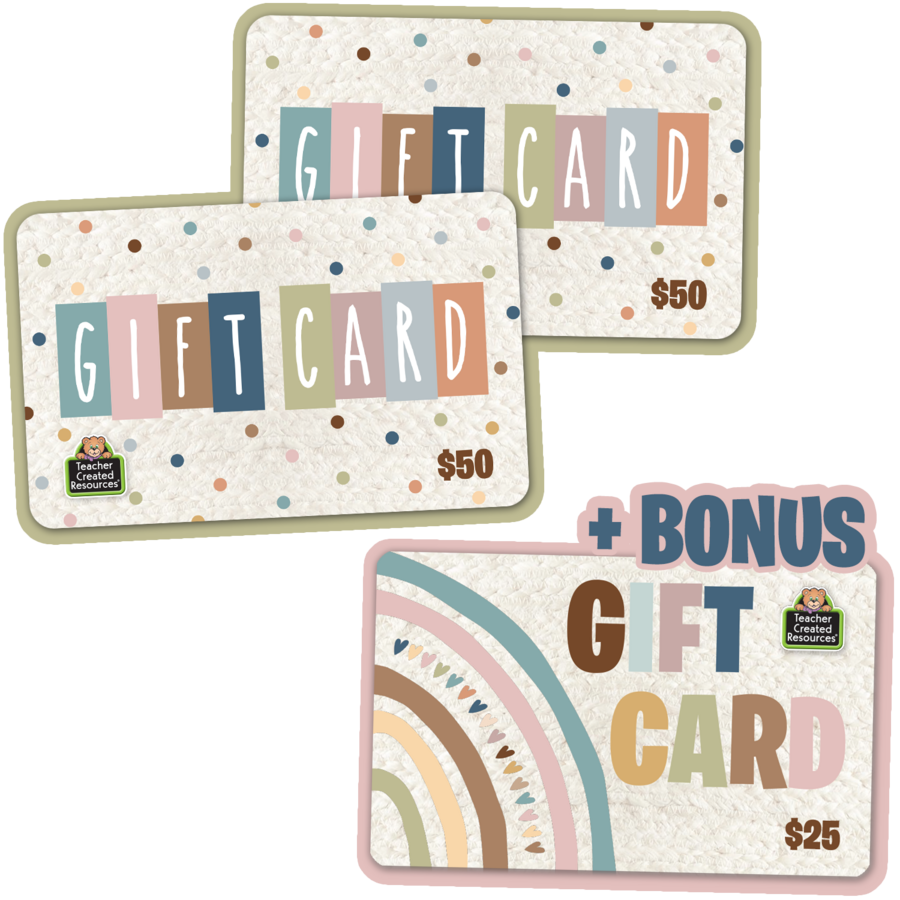 TCR $125 Gift Card Bundle - TCRGC125 | Teacher Created Resources
