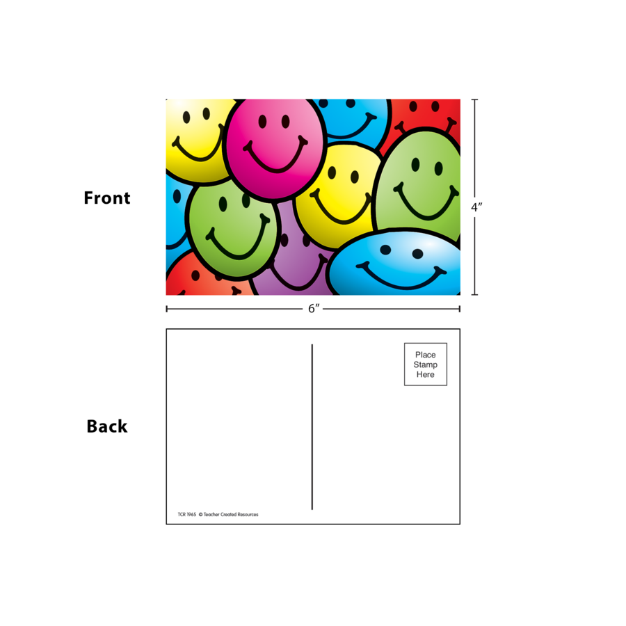 Smiley Faces Postcards - TCR1965 | Teacher Created Resources