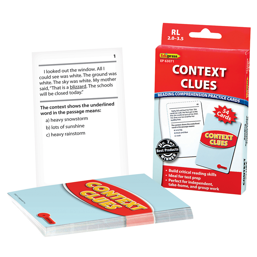 Context Clues Practice Cards Red Level - TCR63071 | Teacher Created ...