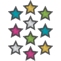 Chalkboard Brights Stars Accents - TCR3550 | Teacher Created Resources