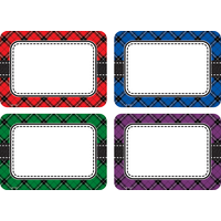 Plaid Name Tags/Labels Multi-Pack - TCR5665 | Teacher Created Resources