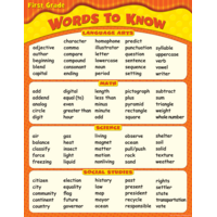 Words To Know in 1st Grade Chart - TCR7764 | Teacher Created Resources