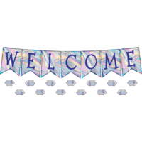 Iridescent Pennants Welcome Bulletin Board Display - TCR8680 | Teacher ...